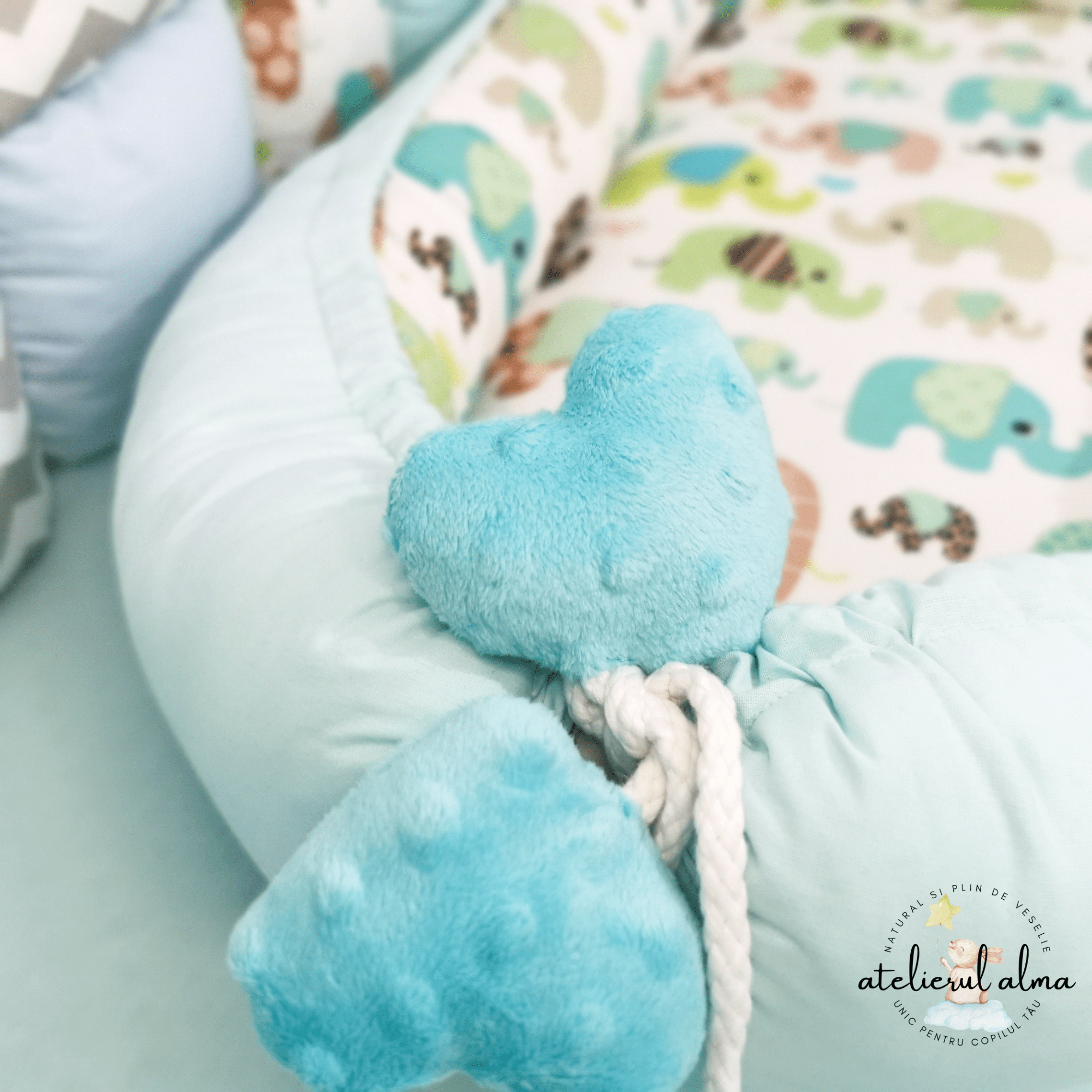 Babynest elefantel - Atelierul Alma