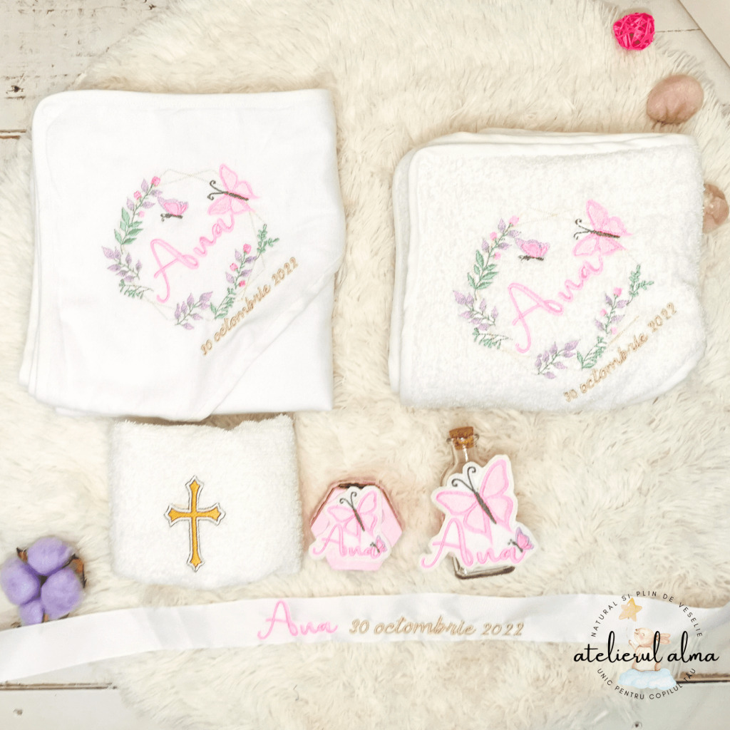Trusou botez personalizat basic | Set complet botez bebe